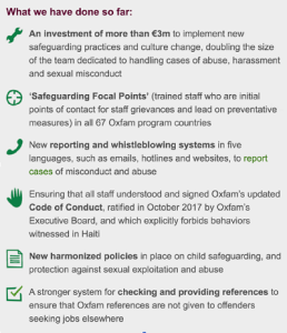 A new vision for safeguarding: lessons from Oxfam